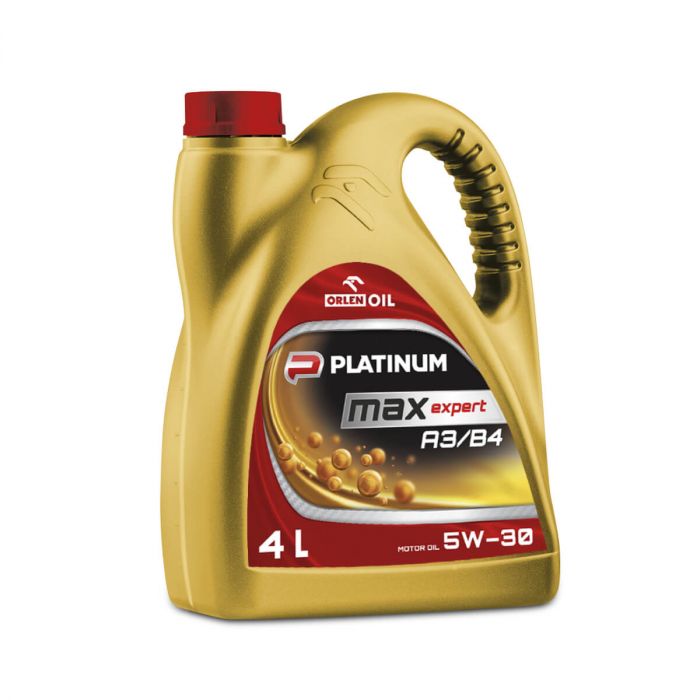 Olej silnikowy syntetyczny PLATINUM Max Expert A3/B4 5W-30 4L · ORLEN VITAY